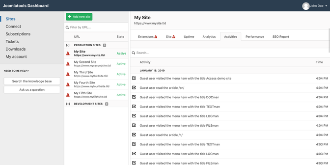 LOGman is the best user & site analytics extension for Joomla