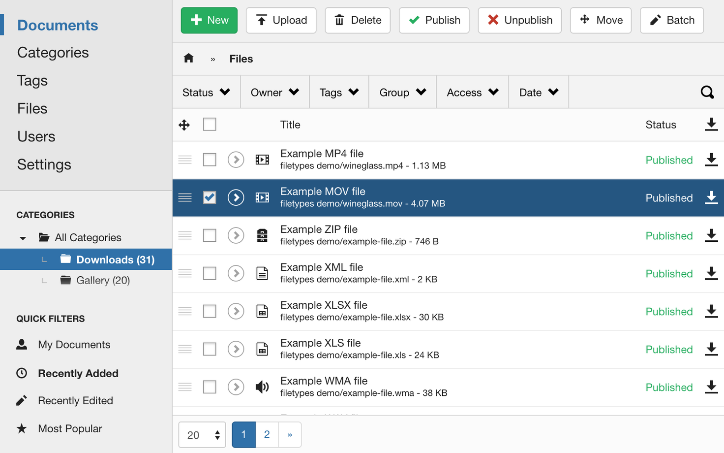 DOCman is the best document & download manager extension for Joomla